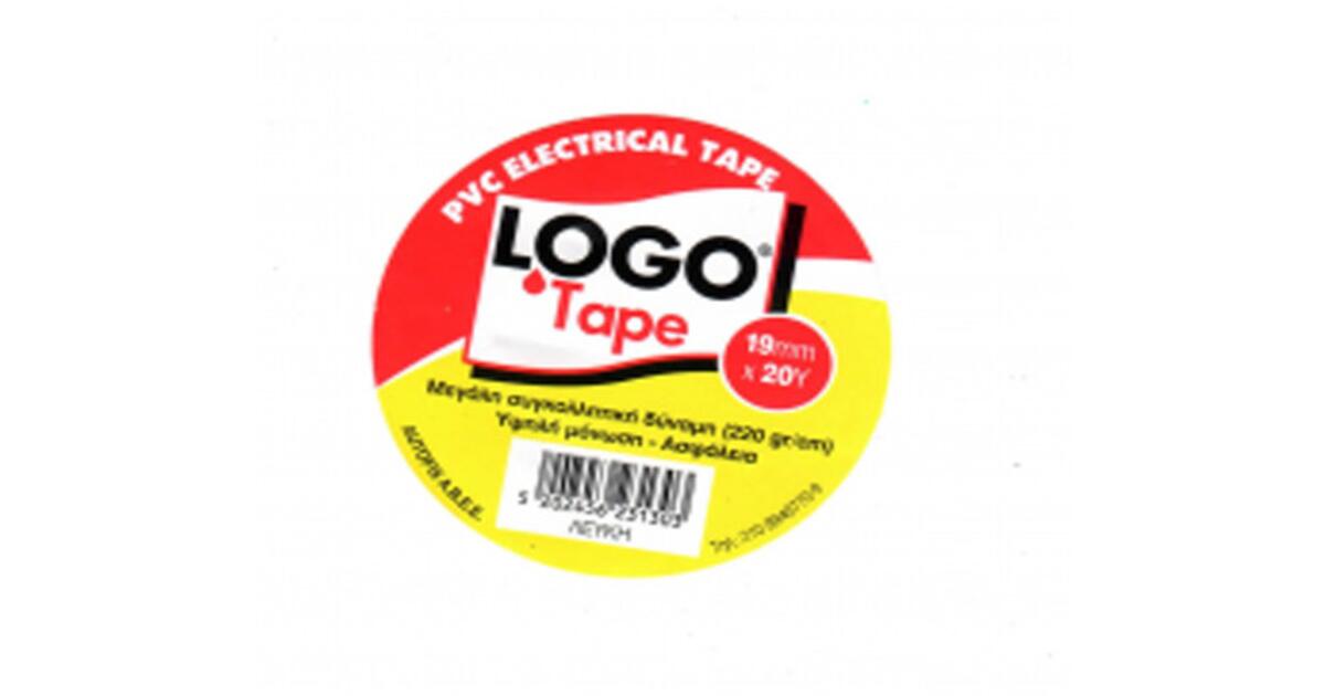 Μονωτική ταινία LOGO 19mm x 20m Κίτρινη | www.oikonomou-shop.gr