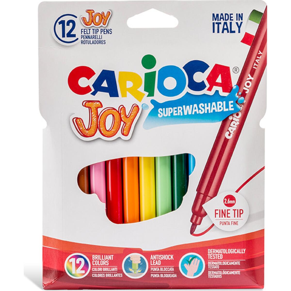 Μαρκαδόροι ζωγραφικής CARIOCA JOY με καπάκι 2mm (12τεμάχια) | www ...