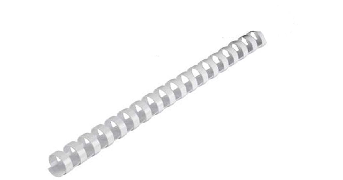 Σπιράλ βιβλιοδεσίας GBC 12mm λευκό πλαστικό | www.oikonomou-shop.gr