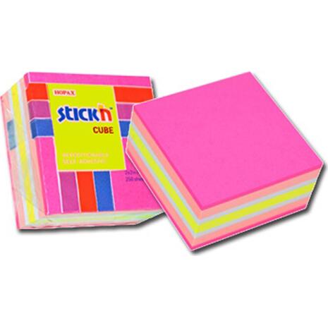 Αυτοκόλλητα χαρτάκια σημειώσεων STICK'N 50x50mm ροζ νεον παστελ 250 ...