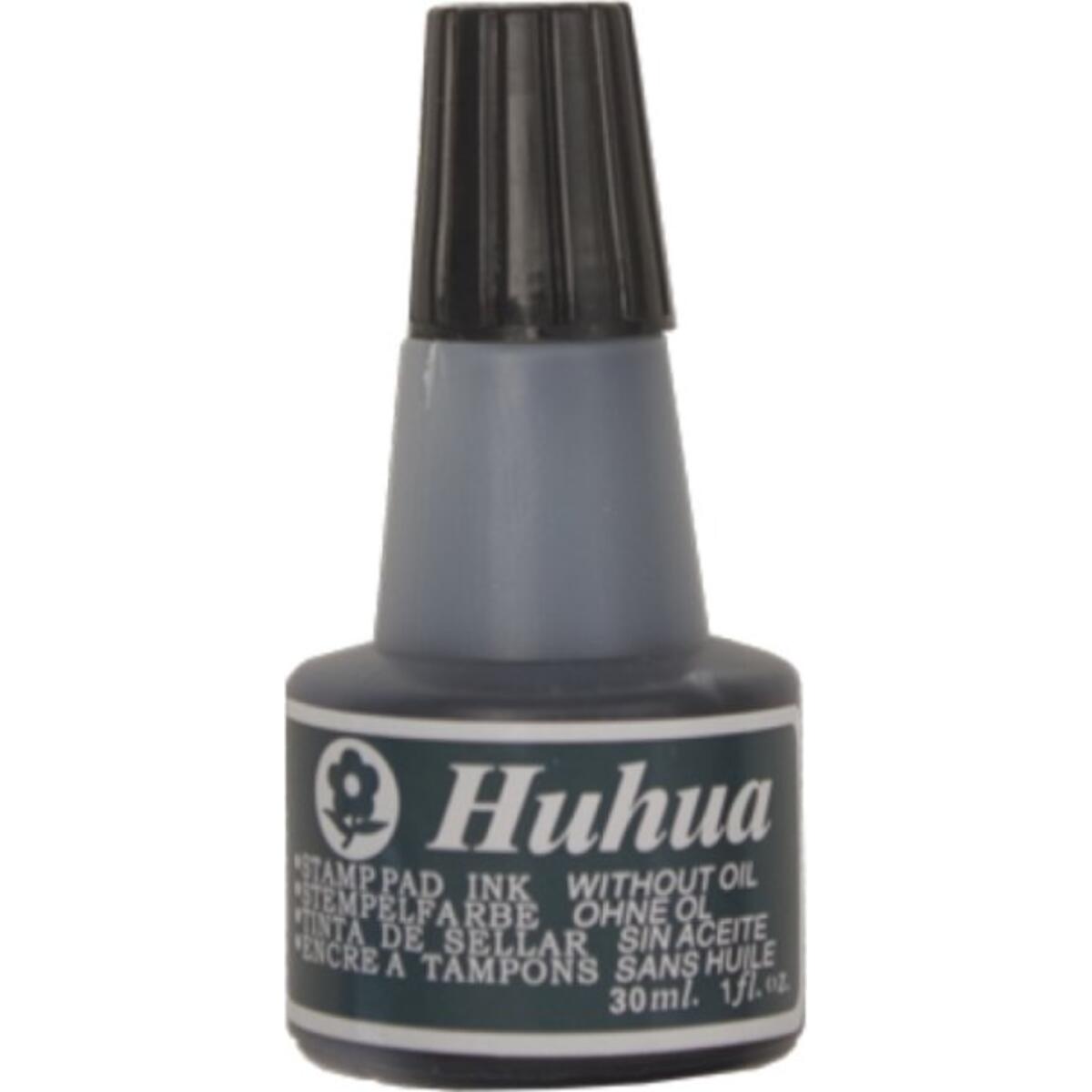 Μελάνι HUHUA ταμπόν εγχώριο μαυρο 30ml (Μαύρο) | www.oikonomou-shop.gr
