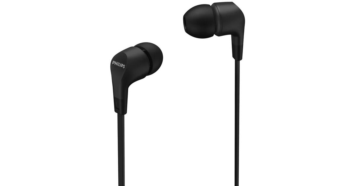 Ακουστικά Handsfree Philips TAE1105 In-ear με Βύσμα 3.5mm Μαύρο | www ...