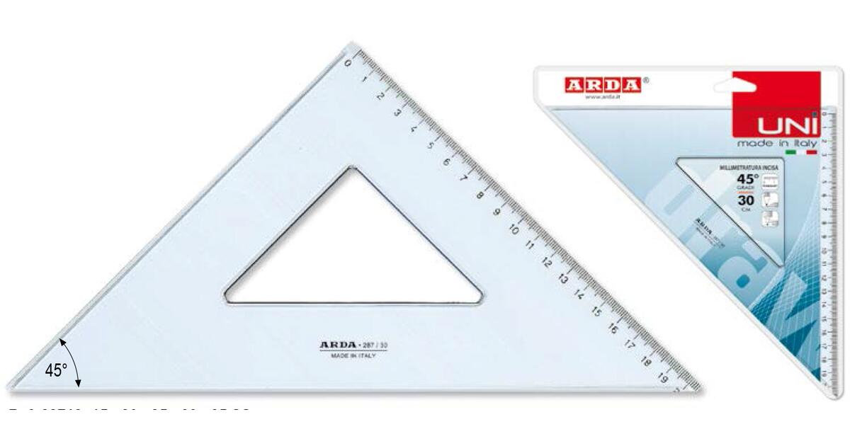 Γεωμετρικό σχήμα τρίγωνο ARDA 25cm 45ο (28725SS) - Ανακάλυψε Γεωμετρικά ...