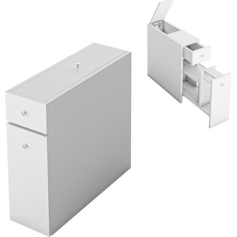 ΝΤΟΥΛΑΠΙ ΜΠΑΝΙΟΥ ΜΕΛΑΜΙΝΗ ΛΕΥΚΗ 19x60x55Υεκ.HM9424.02 | www.oikonomou ...