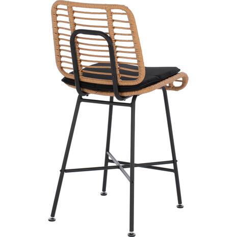 ΣΚΑΜΠΟ ΜΕΤΑΛΛΙΚΟ EDDIE ΜΕ ΜΑΞΙΛΑΡΙ HM5709 ΜΕ WICKER ΜΠΕΖ 46Χ46,5Χ96 εκ ...