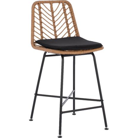 ΣΚΑΜΠΟ ΜΕΤΑΛΛΙΚΟ GERALD ΜΕ ΜΑΞΙΛΑΡΙ HM5707 ΜΕ WICKER ΜΠΕΖ 45Χ46Χ100Υ εκ ...