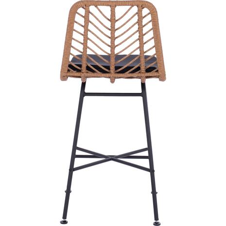 ΣΚΑΜΠΟ ΜΕΤΑΛΛΙΚΟ GERALD ΜΕ ΜΑΞΙΛΑΡΙ HM5707 ΜΕ WICKER ΜΠΕΖ 45Χ46Χ100Υ εκ ...
