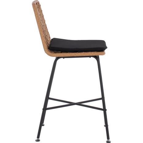 ΣΚΑΜΠΟ ΜΕΤΑΛΛΙΚΟ GERALD ΜΕ ΜΑΞΙΛΑΡΙ HM5707 ΜΕ WICKER ΜΠΕΖ 45Χ46Χ100Υ εκ ...