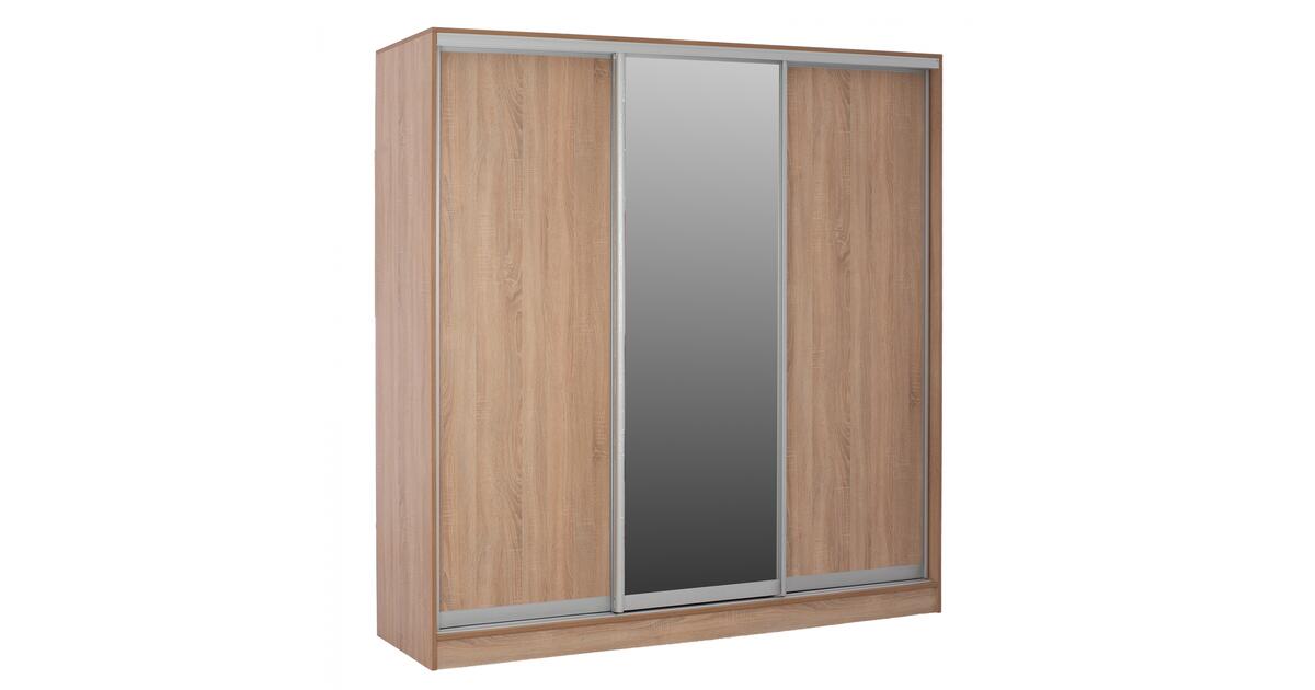 ΝΤΟΥΛΑΠΑ 3ΦΥΛΛΗ ΣΥΡΟΜΕΝΗ ΜΕ ΚΑΘΡΕΠΤΗ SONAMA OAK HM2435 200X60X210Υεκ ...