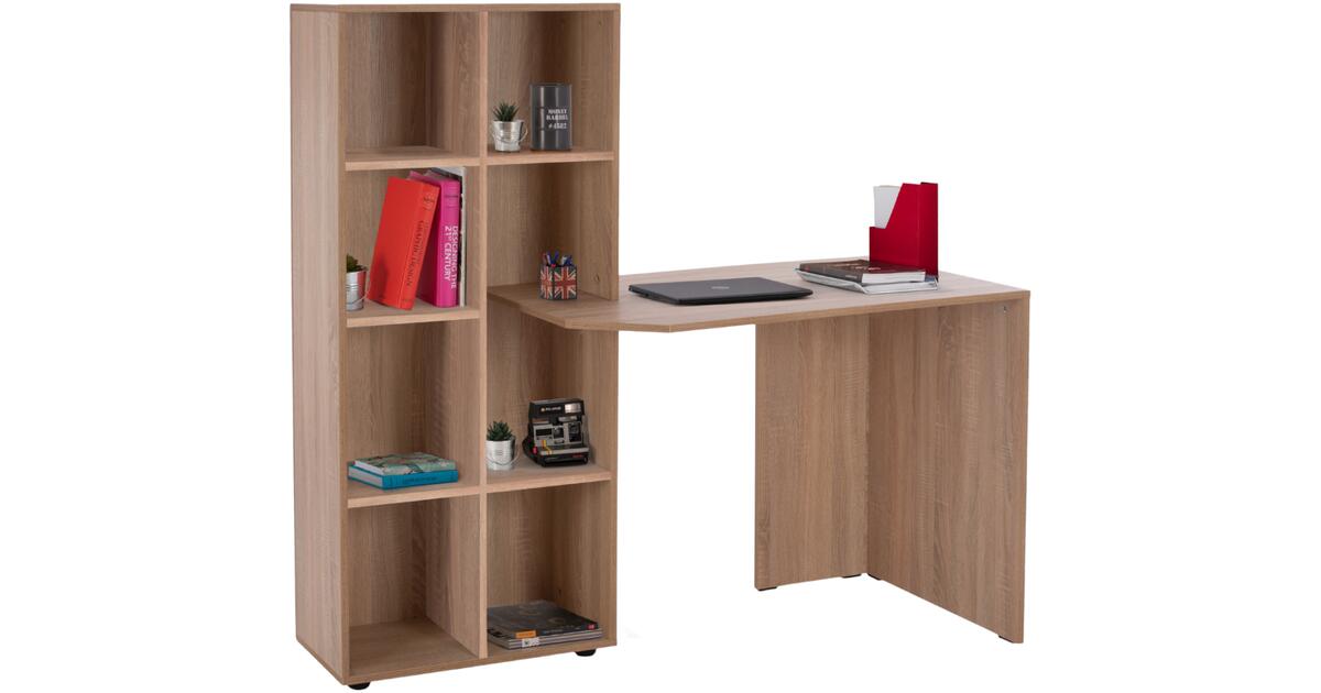 ΓΡΑΦΕΙΟ ΜΕ ΒΙΒΛΙΟΘΗΚΗ ADLER SONAMA OAK HM2417.01 140Χ60Χ138Υεκ. | www ...