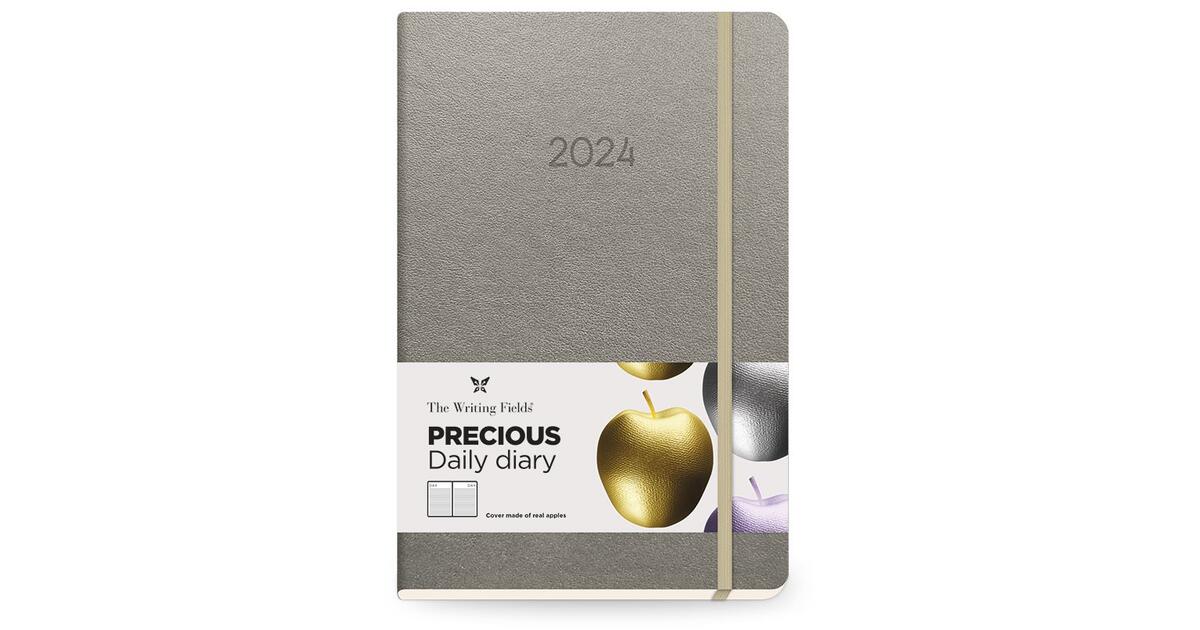 Ημερολόγιο ημερήσιο The Writing Fields Precious 4900 2024 14x21εκ ασημί ...