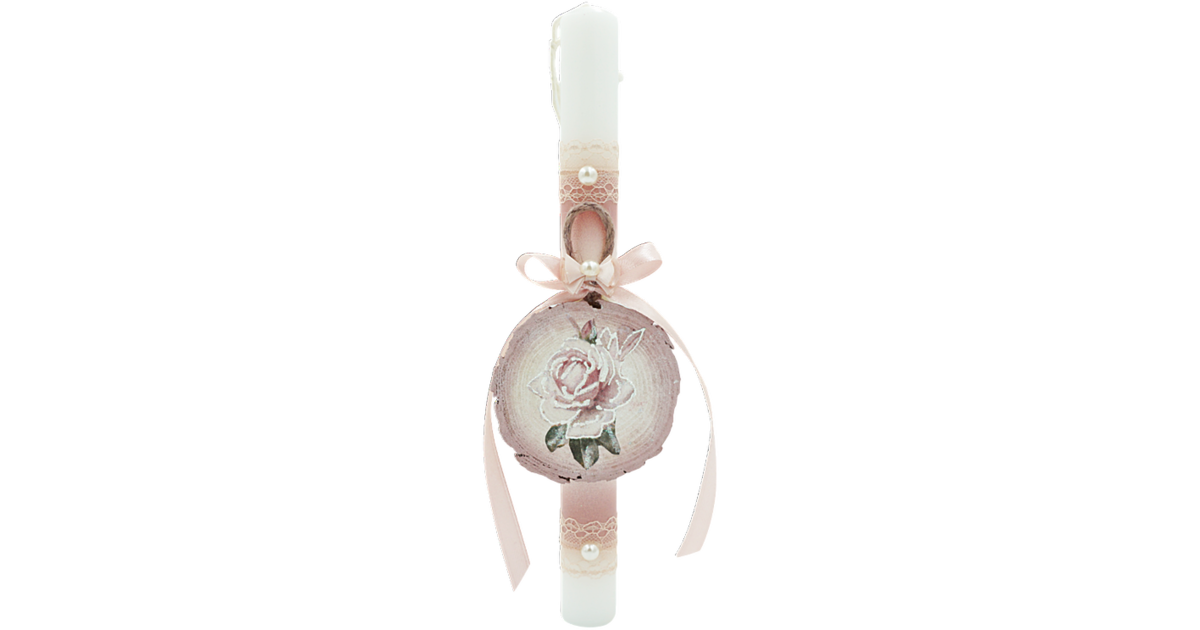 Λαμπάδα Dream Light "Κορμός Τριαντάφυλλο" 26εκ | www.oikonomou-shop.gr