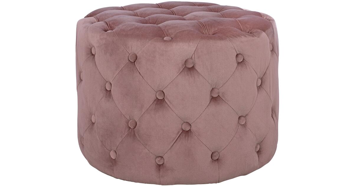 ΣΚΑΜΠΟ KASSIE ΣΑΠΙΟ ΜΗΛΟ ΒΕΛΟΥΔΟ ΤΥΠΟΥ CHESTERFIELD HM8406.02 Φ60x43Υ ...