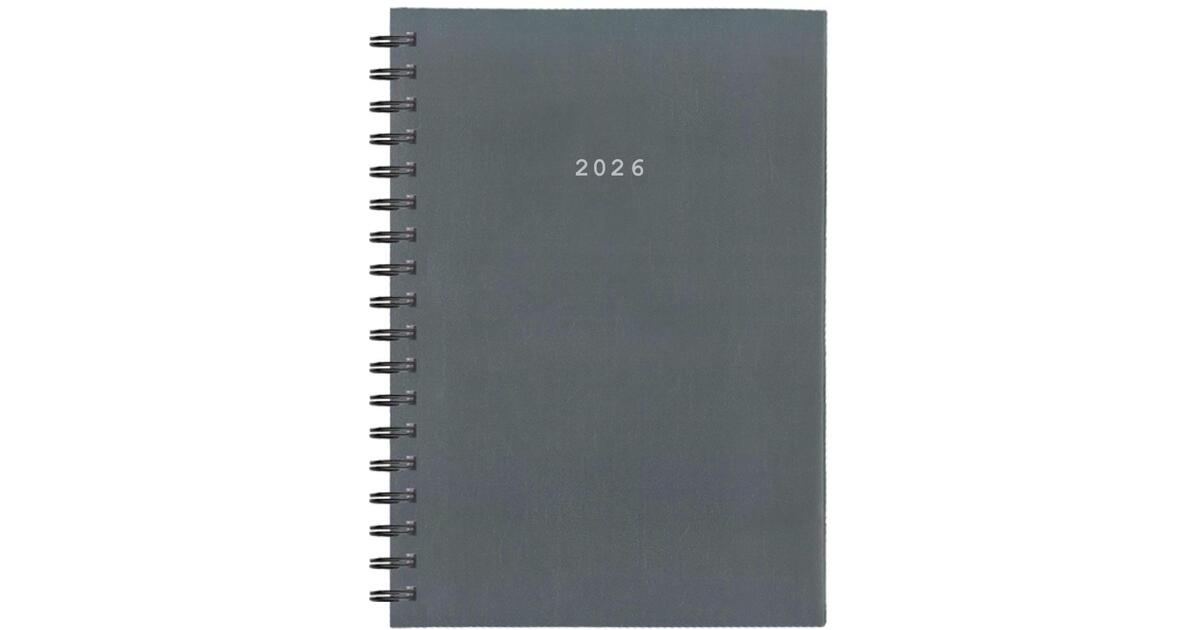 Ημερολόγιο ημερήσιο σπιράλ Next Basic xxl 21x29cm 2026 γκρι | www ...