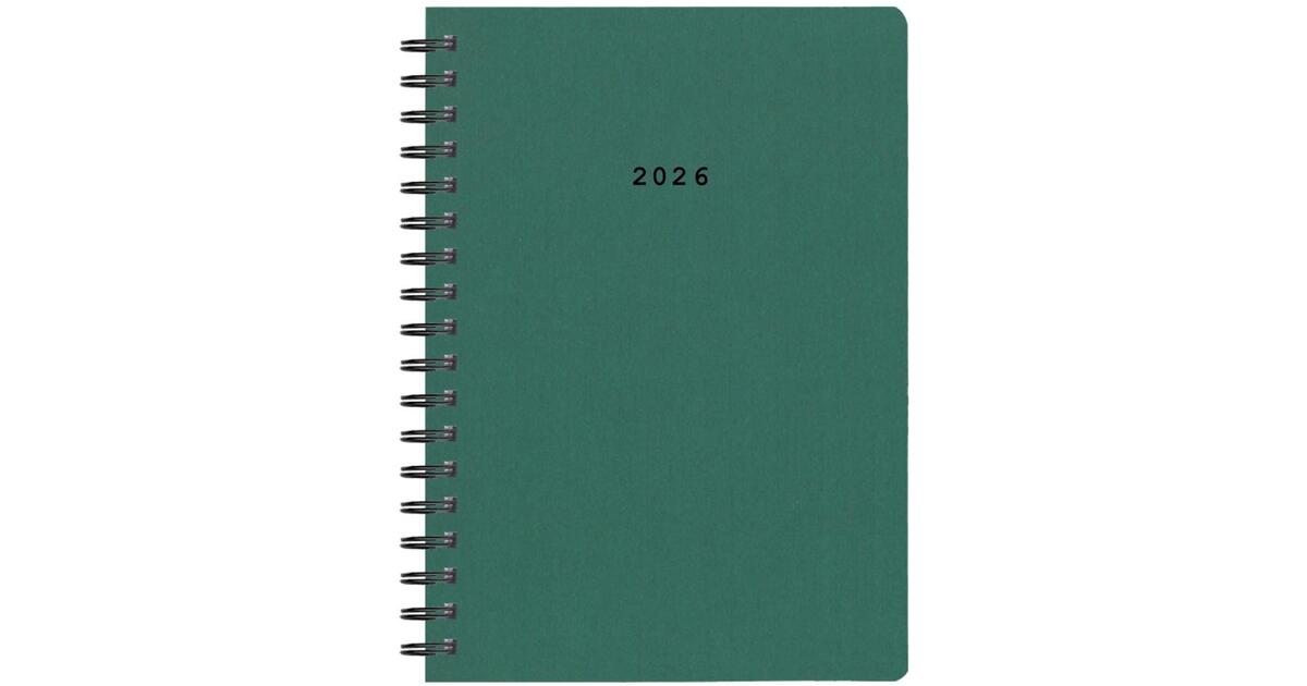 Ημερολόγιο ημερήσιο σπιράλ Next Classic 2026 14x21εκ. Πράσινο | www ...